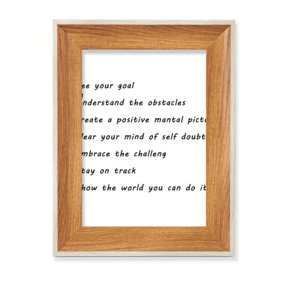 challenges do it quote desktop wooden photo frame display picture art ...