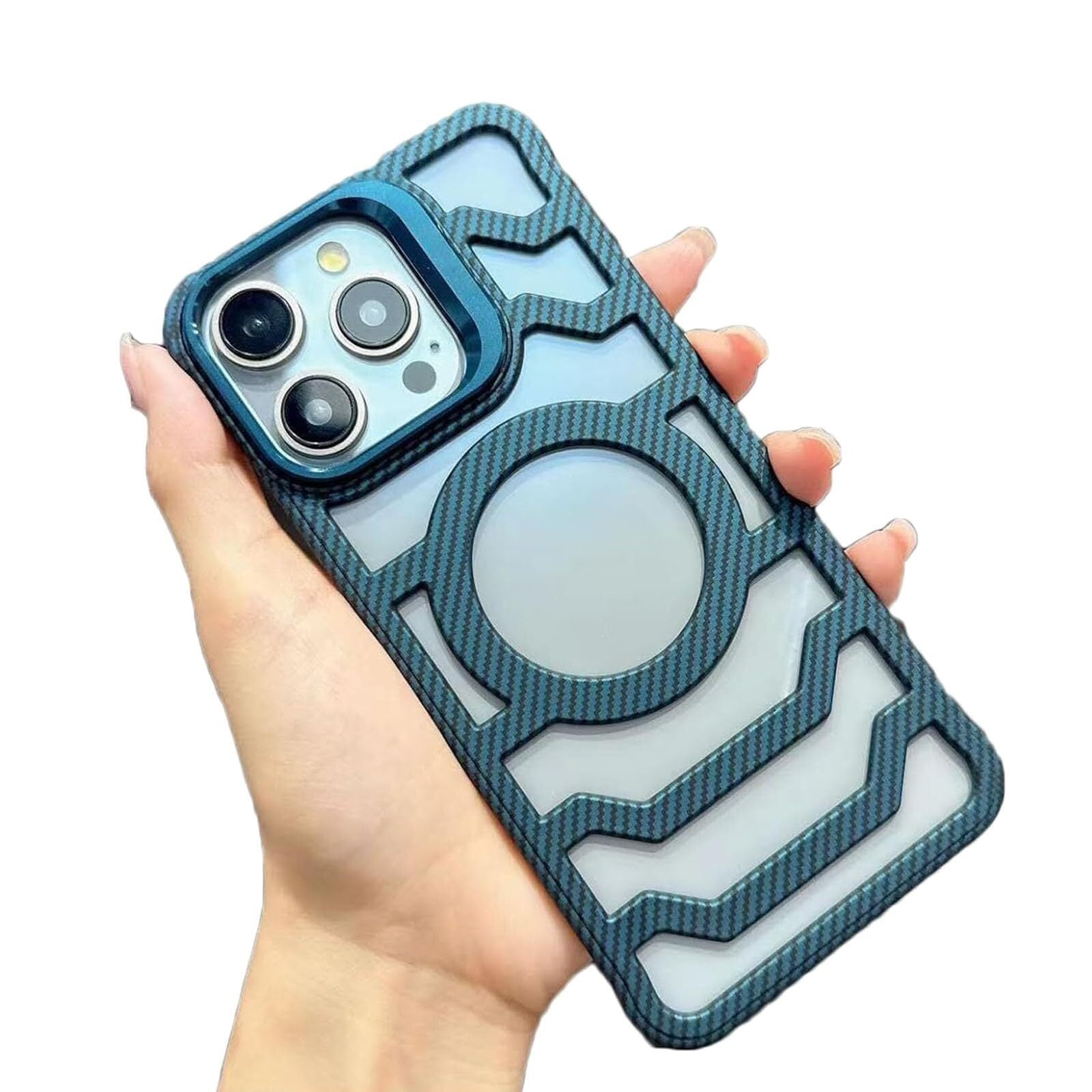 changqingxie Open-Frame Carbon Fiber for iPhone Case Enhanced Airflow ...