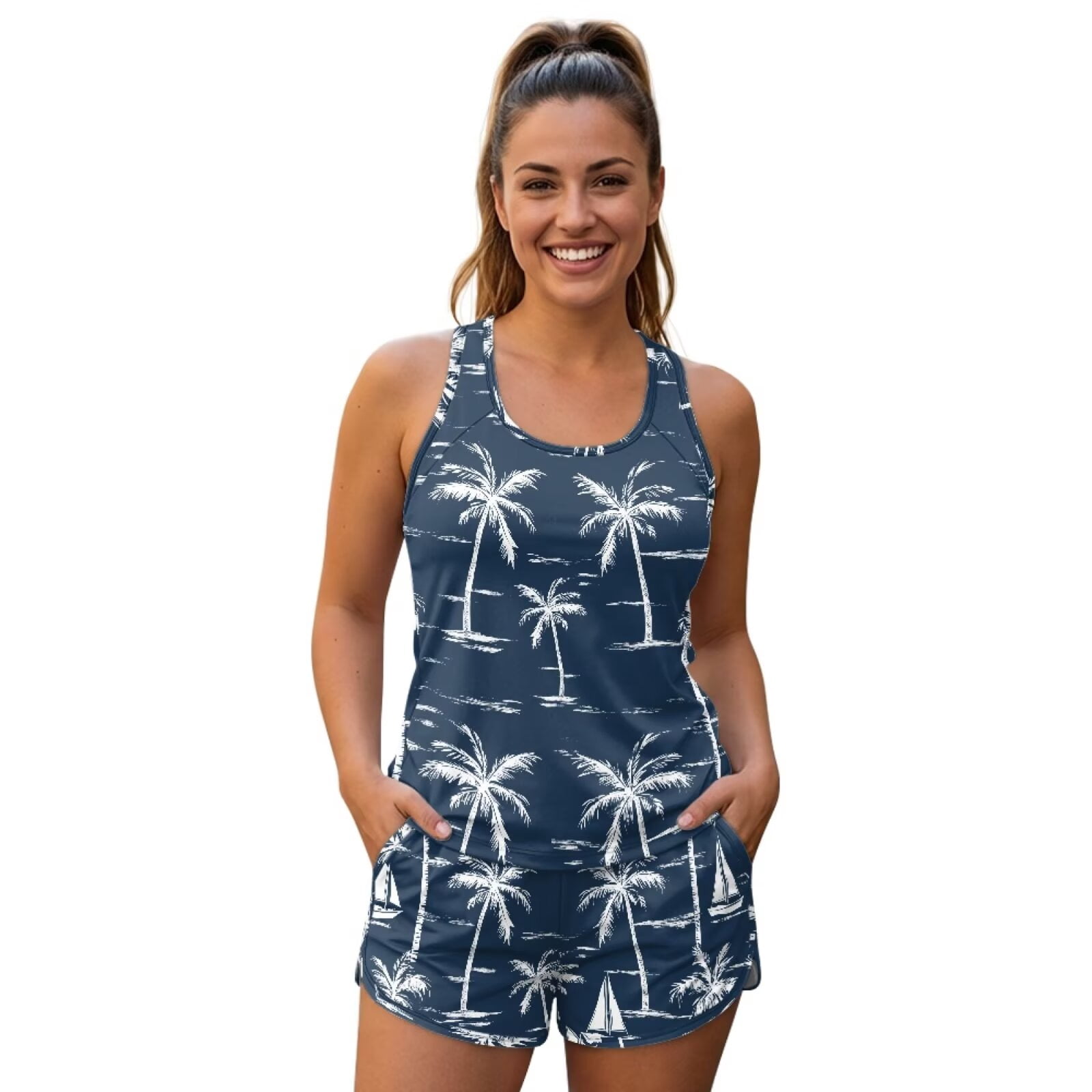 chaqlin 2 Piece Tankini Swimsuits for Women 2026 Tummy Control Bathing ...