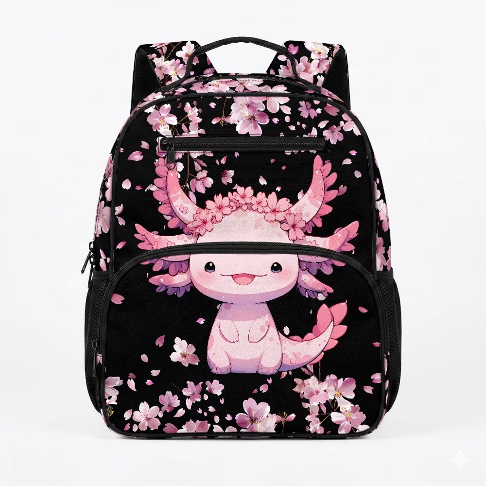 chaqlin Axolotl Cherry Blossom Kids Toddler Backpack for Boys Girls Age ...