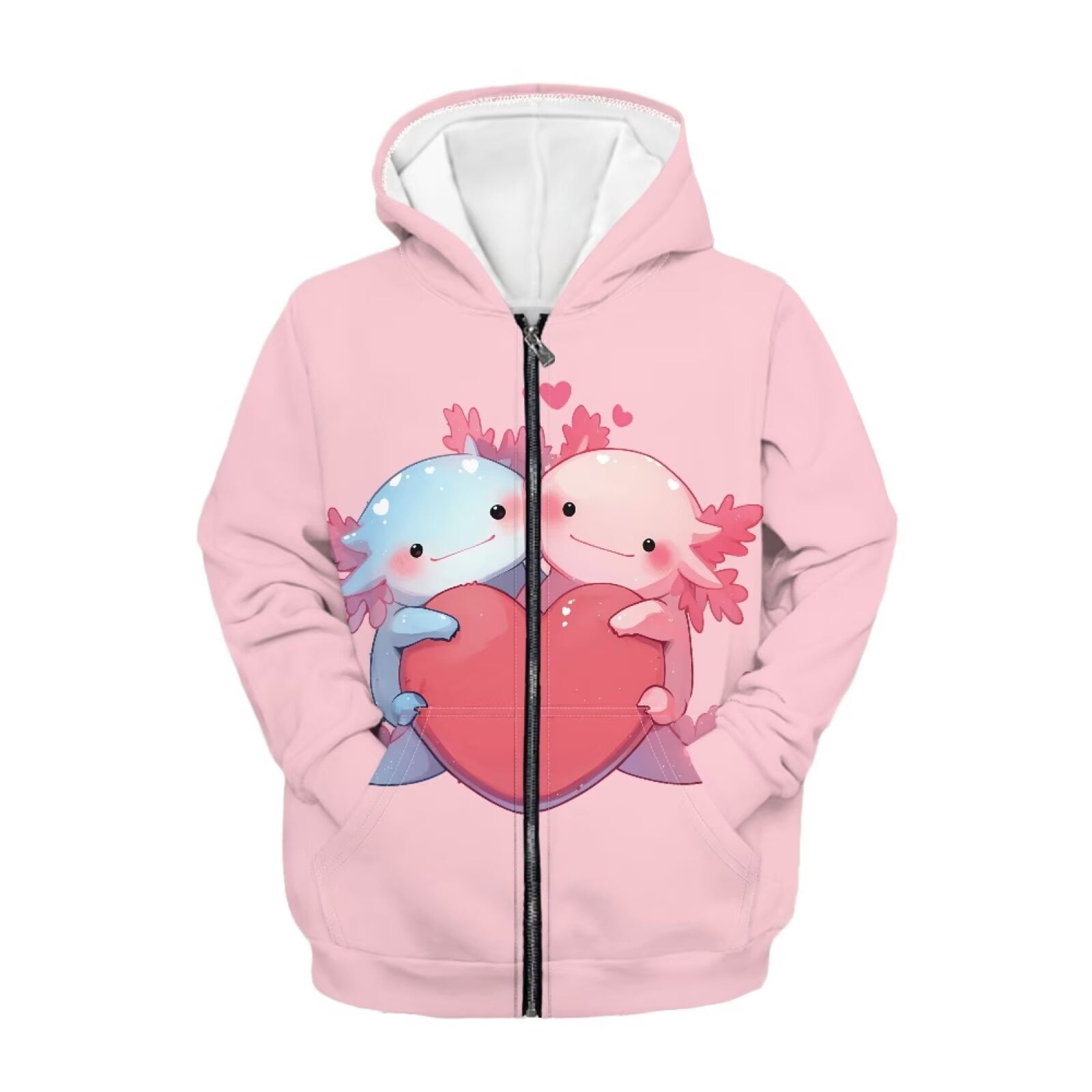 chaqlin Axolotl Hoodies for Teens Girls Cute Long Sleeve Zipper ...