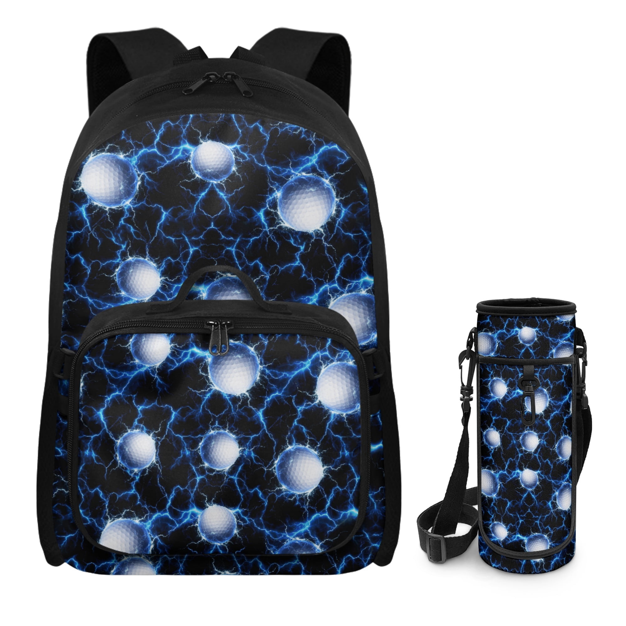 chaqlin Blue Golf Ball Print Boys Backpacks 3pcs/set School Bag ...