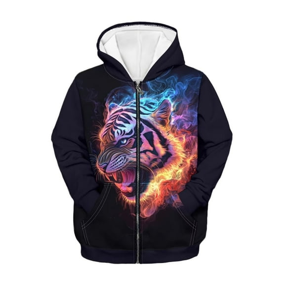 chaqlin Boys Tiger Hoodies Size 14-16 Trendy Y2K Hoodie Sweatshirts ...