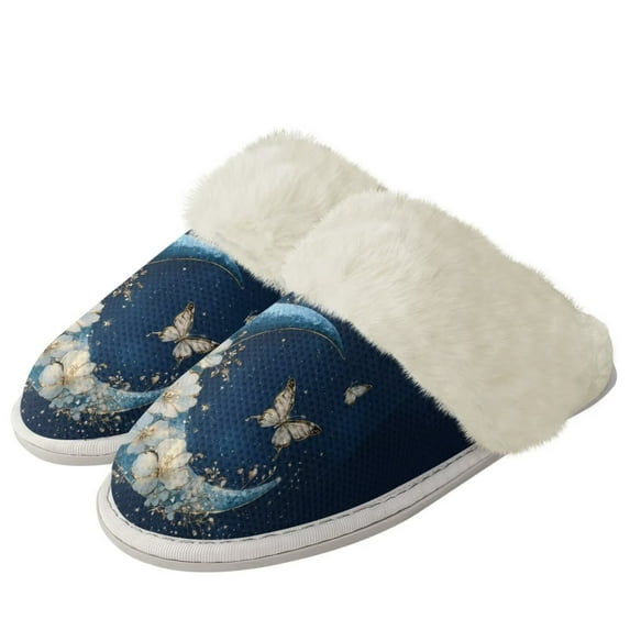 chaqlin Butterfly Cozy Slippers for Women Indoor and Outdoor Fuzzy ...