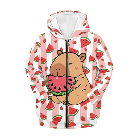 chaqlin Capybara Zip up Hoodies for Girls14-16 Cute Long Sleeve Hooded ...