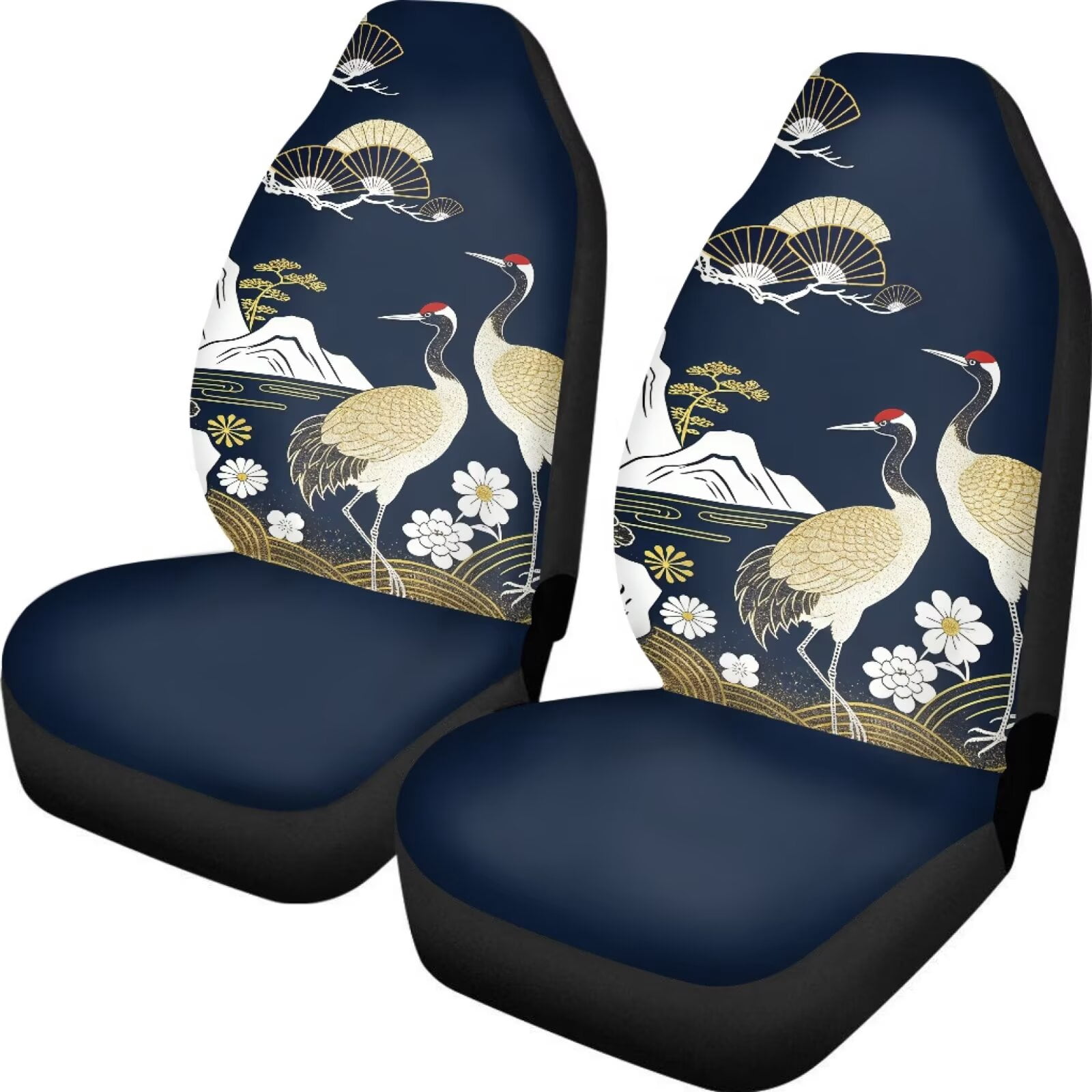 chaqlin Chinese Cranes Car Front Seat Covers for Women Men 2 PCS Auto ...