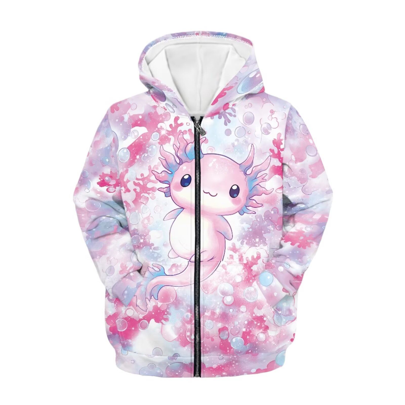 chaqlin Cute Axolotl Hoodies for Teen Girls Trendy Y2K Zip Up ...