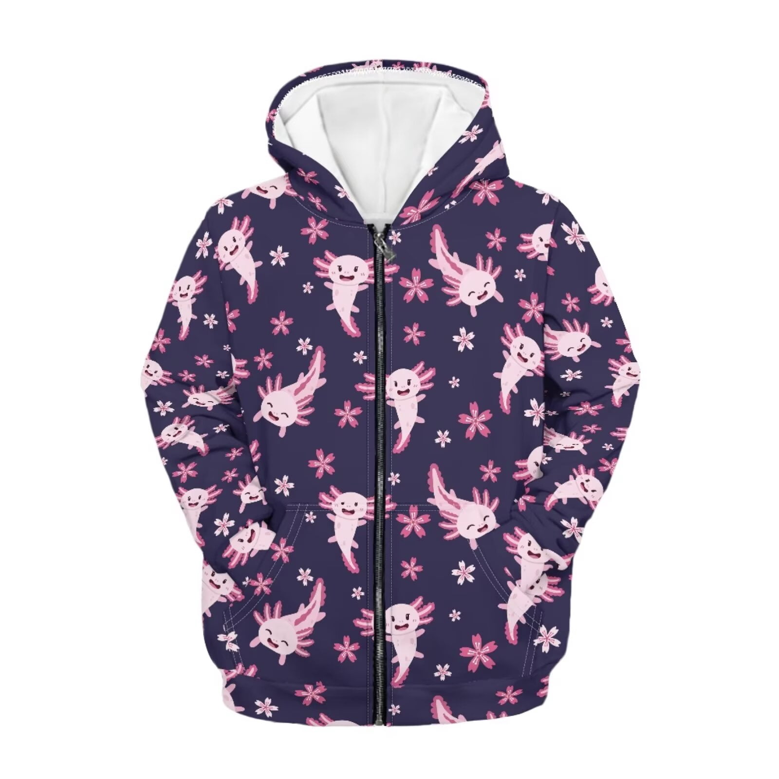 chaqlin Cute Axolotl Hoodies for Girls 6-7 School Hoodie Jacket Kids ...