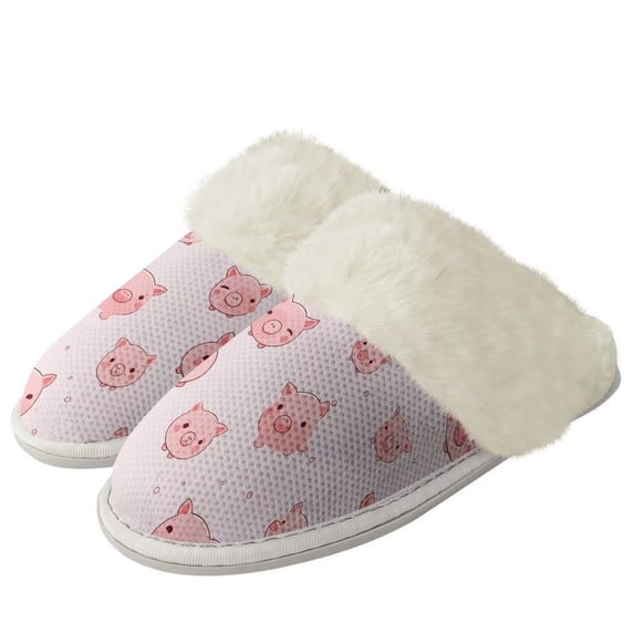 chaqlin Cute Pig Slippers for Women Size 10 Warm Fuzzy Slippers ...
