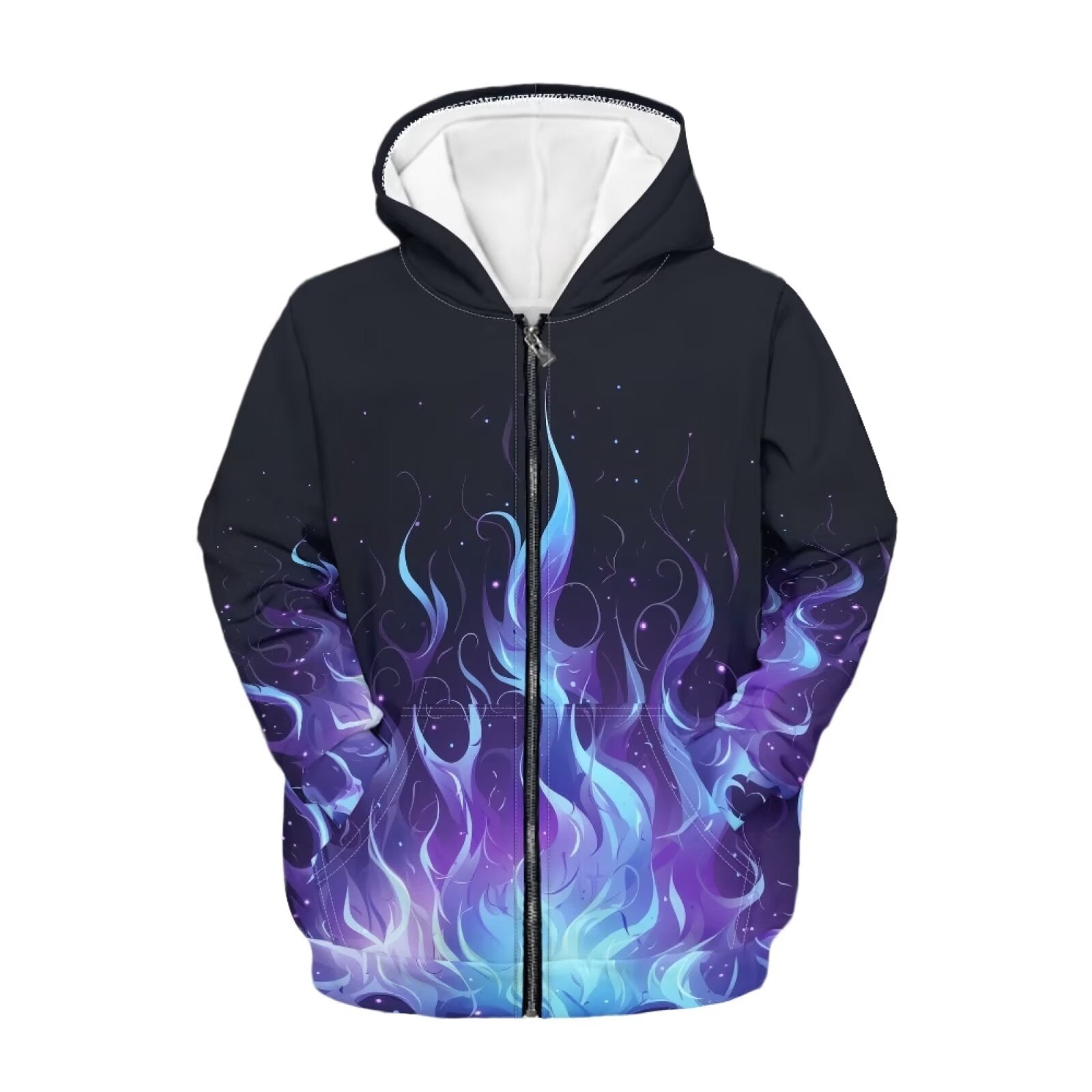 chaqlin Fire Flame Hoodies for Boys Girls Size 6-7 Soft Full-Zip ...