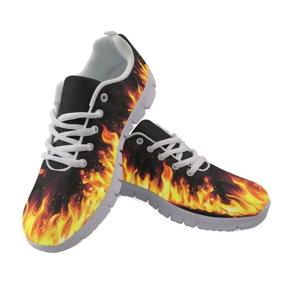 chaqlin Fire Flame Slip on Shoes for Men Size 11.5 Breathable Mesh Lace ...