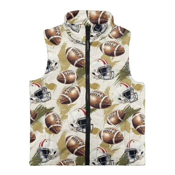 chaqlin Football Vest for Boys Winter Warm Sleeveless Jacket Kids Full ...