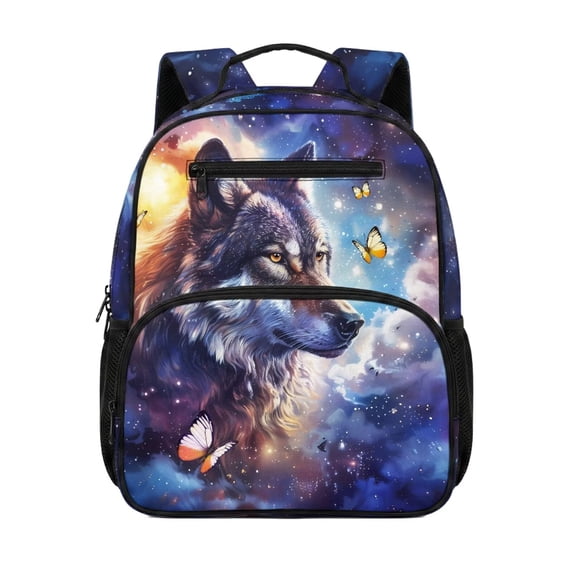 chaqlin Galaxy Wolf Kids Hiking Backpack for Boys Outdoor Travel ...
