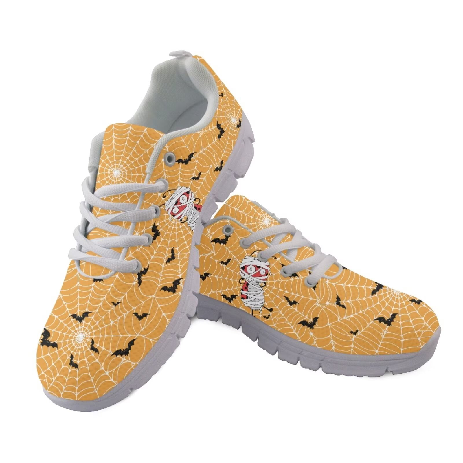 chaqlin Halloween Bat Spider Web Shoes for Women Men Size 7 Casual ...