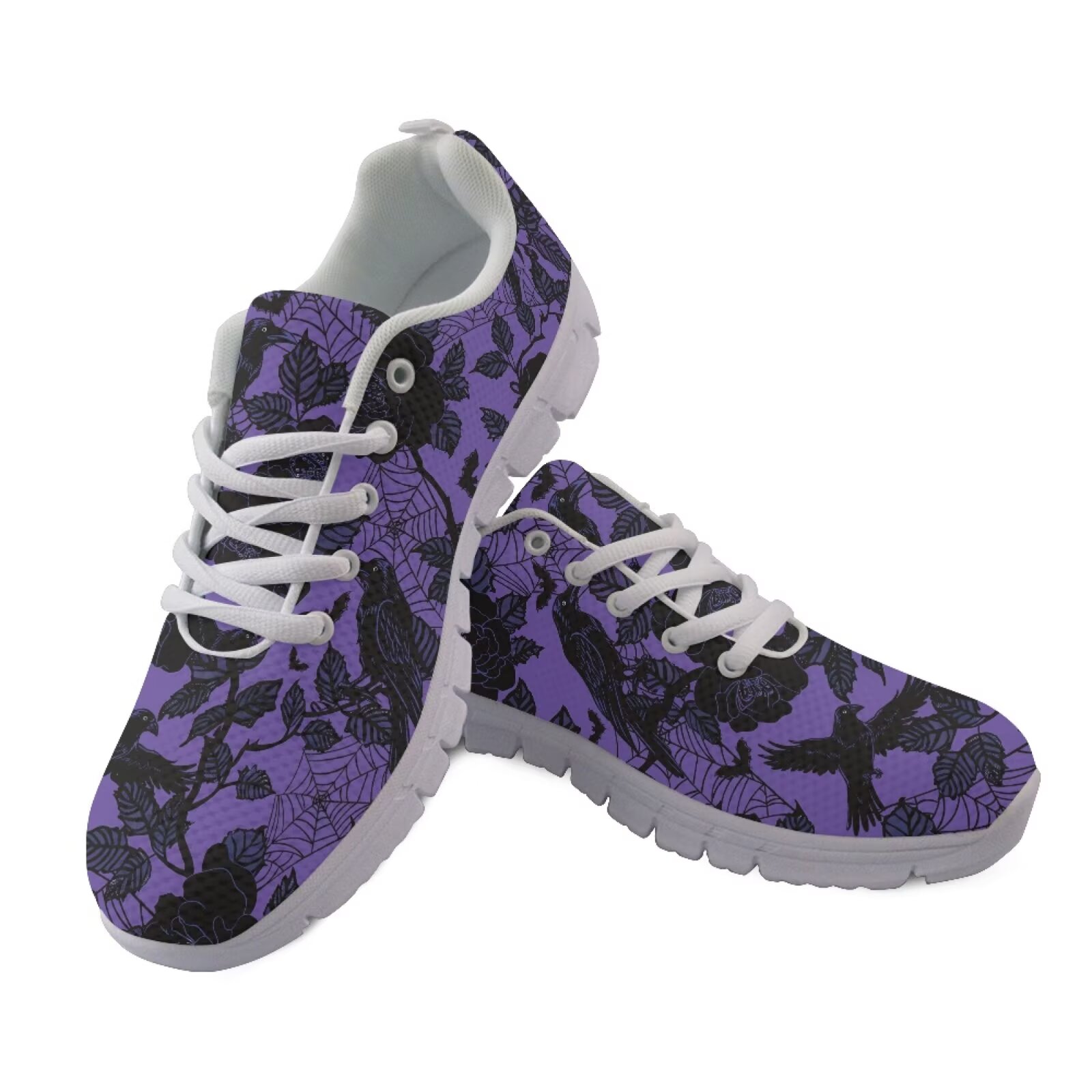 chaqlin Halloween Spider Web Crow Running Shoesfor Women Men Size 5.5 ...