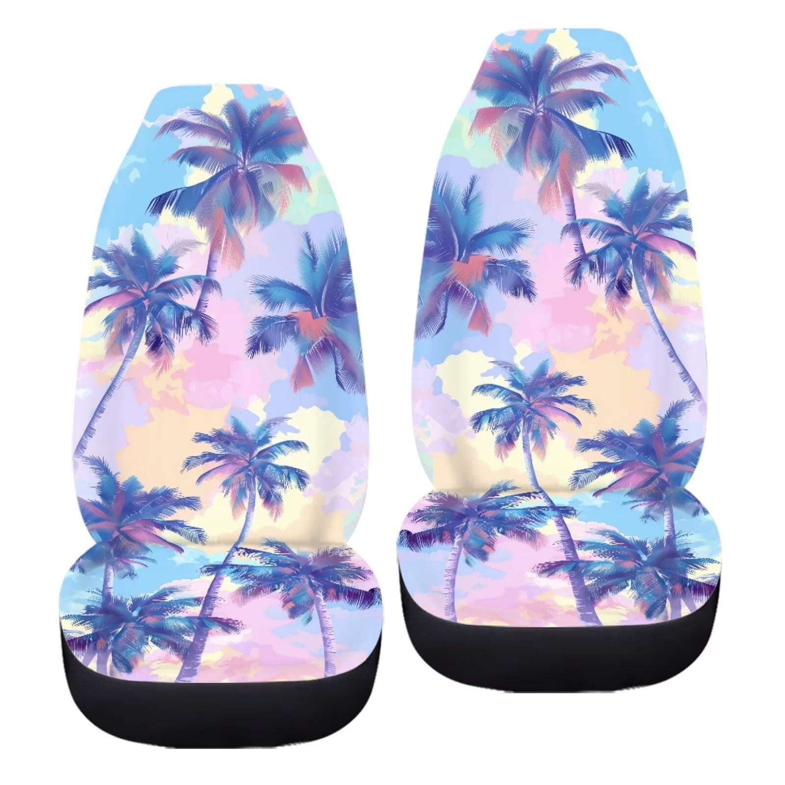 chaqlin Hawaiian Palm Tree Car Seat Covers for Women Men 2 Pcs Vehicle ...