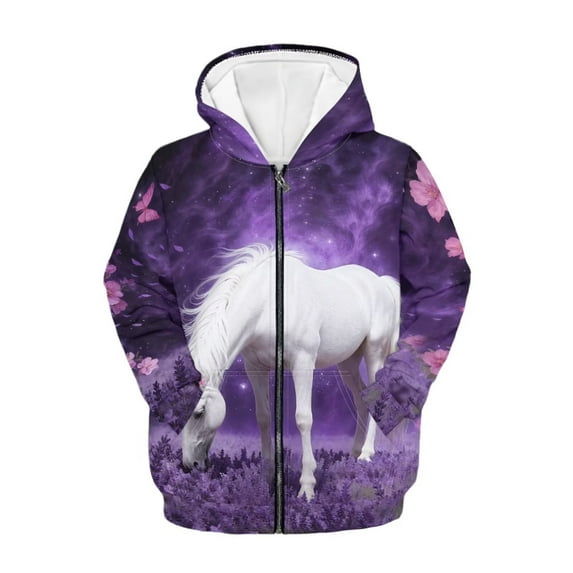 chaqlin Horse Zip up Hoodies for Girls 11-13 Long Sleeve Hooded ...