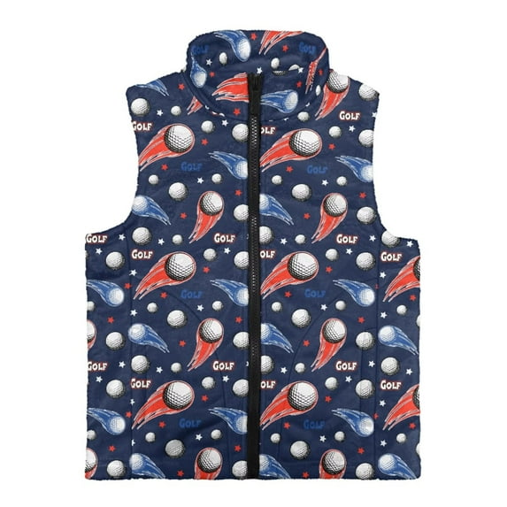 chaqlin Kids Fleece Vest for Boys 2T Golf Ball Zip Up Vests Jacket with ...