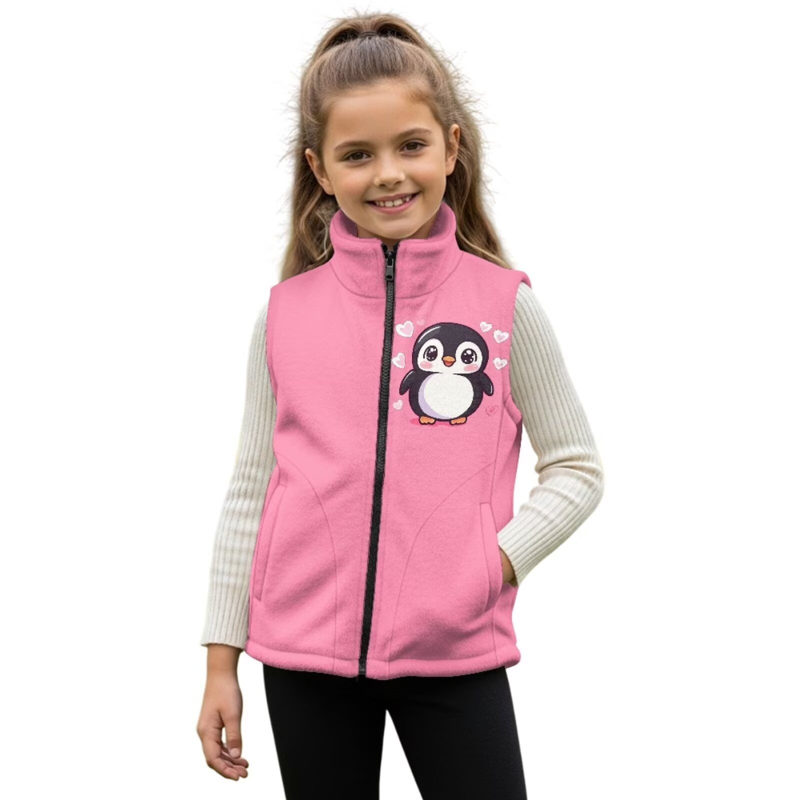 chaqlin Kids Fleece Vest for Girls Boys Horse Sleeveless Sports ...