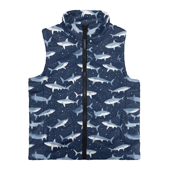 chaqlin Kids Sharks Vest for Boys Casual Zip Up Vests Coat Lightweight ...