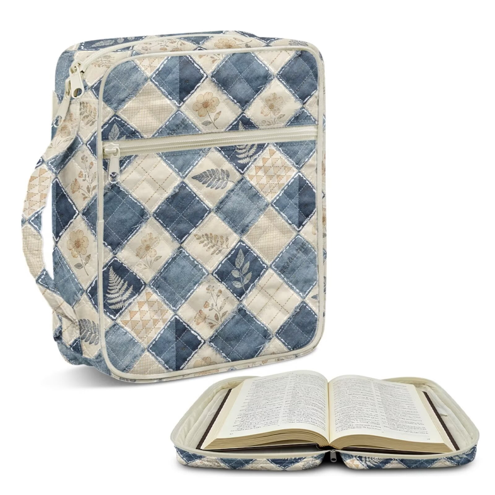 chaqlin Leaf Plaid Bible Cover for Women Waterproof Bible Cover Case ...