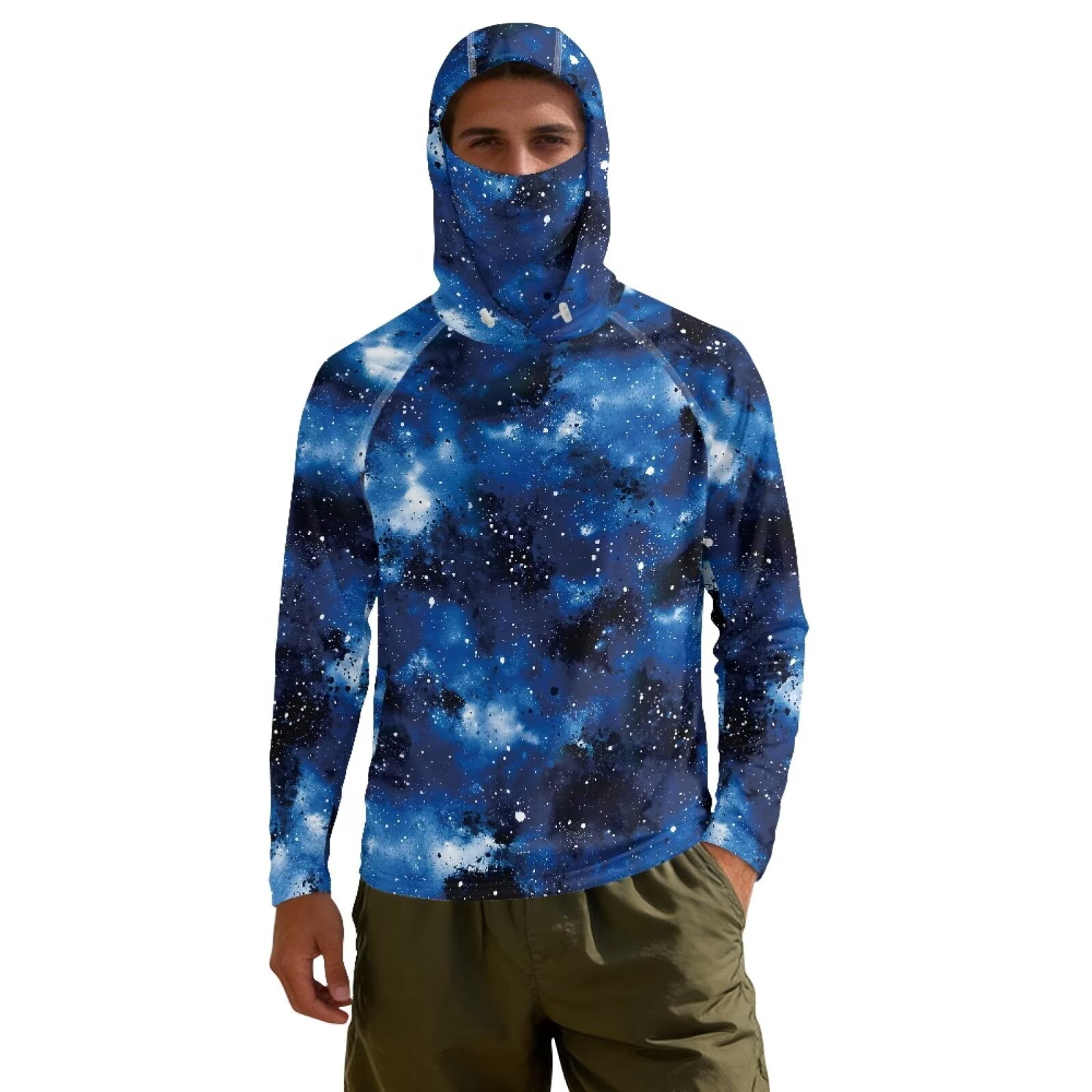 chaqlin Men's UPF 50+ Hoodie UV Rash Guard Long Sleeve with Pocket for ...