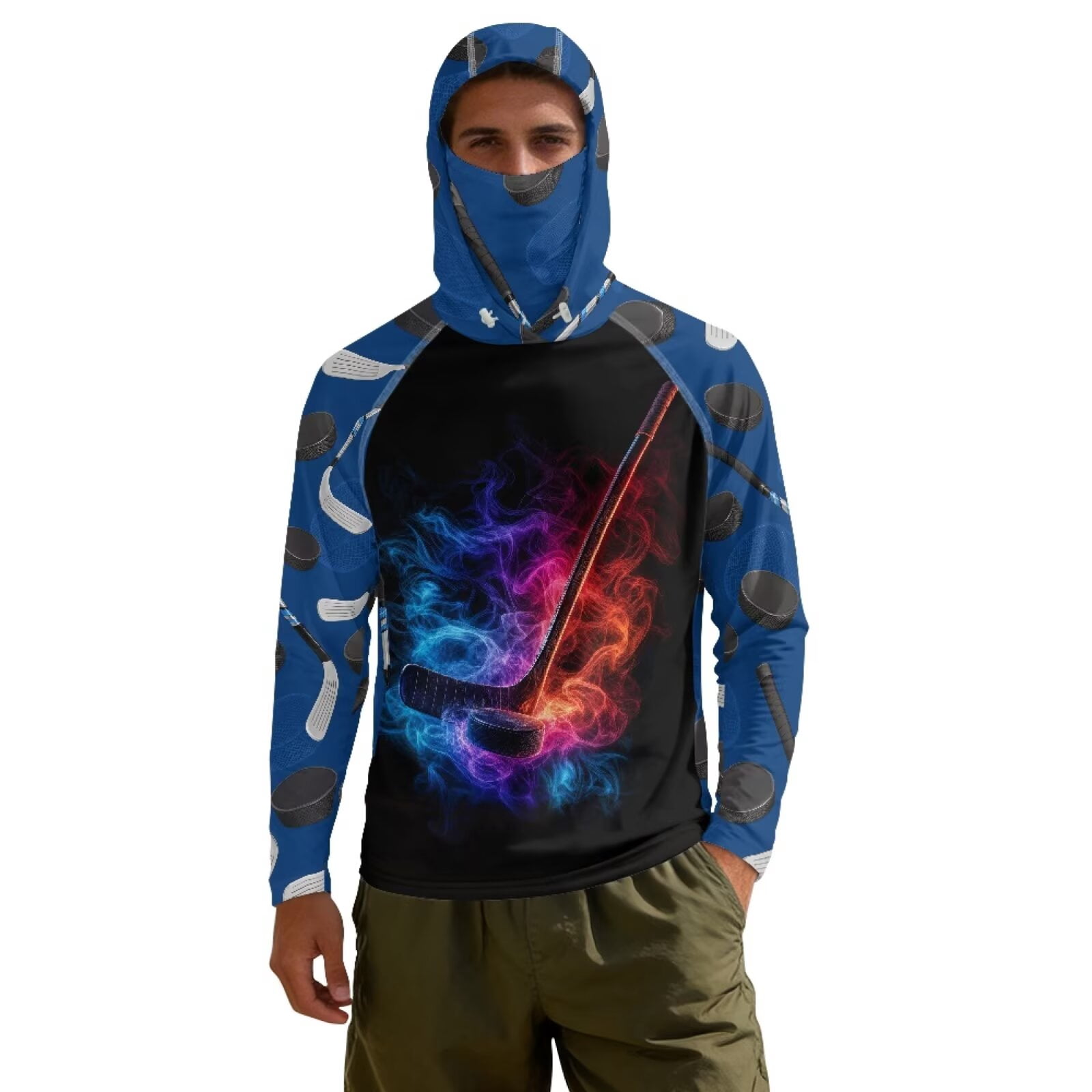 chaqlin Men's UPF 50+ Lightweight Sun Hoodie Long Sleeve UV Camouflage ...