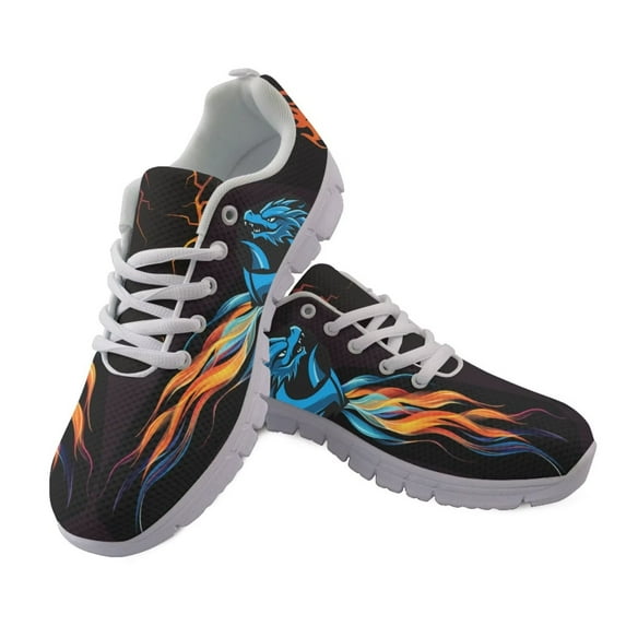 chaqlin Mens Blue Dragon Athletic Shoes Size 8 Lace Up Running Sneakers ...