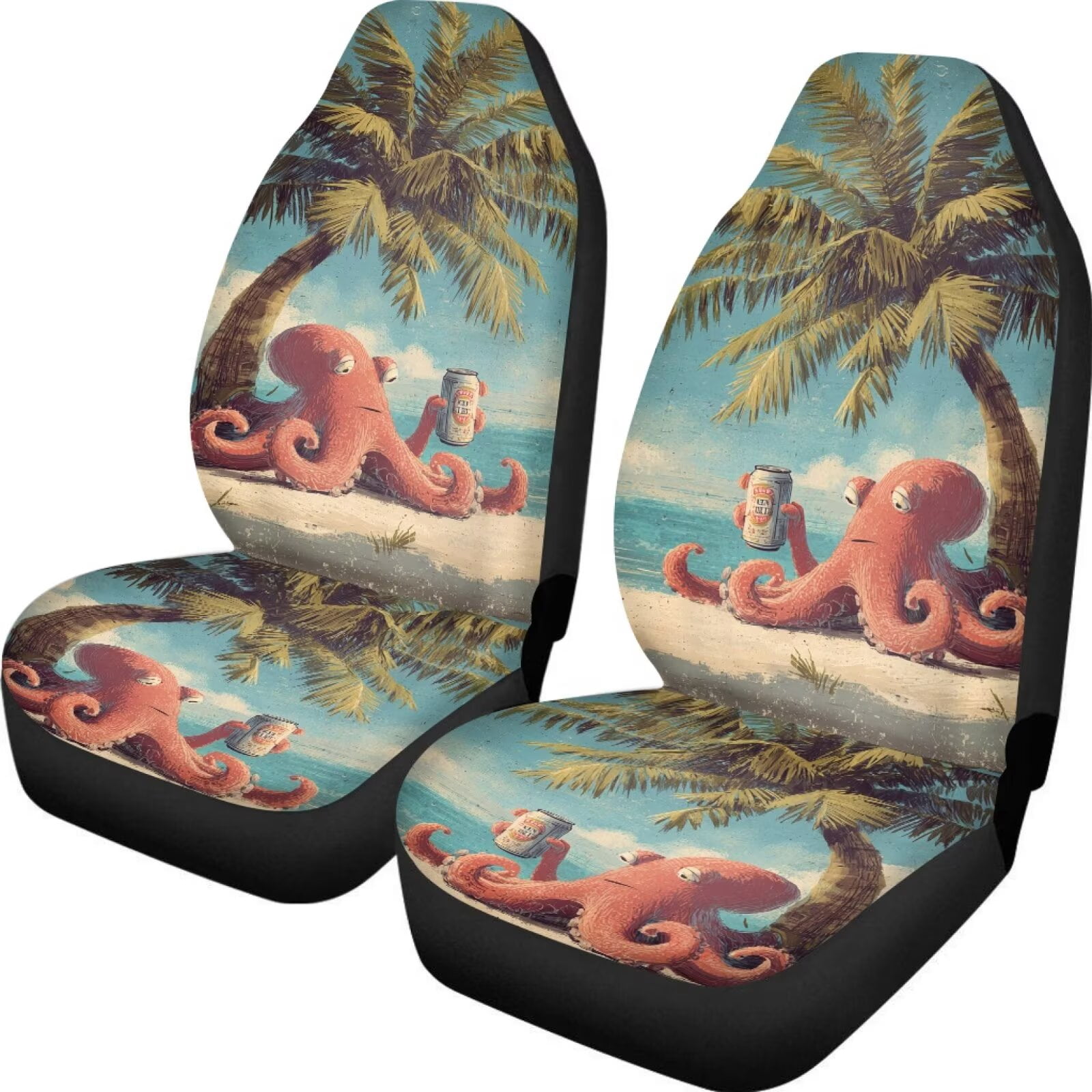 chaqlin Octopus Car Seat Cover 2 Pcs Auto Interior Cover Washable Cars ...