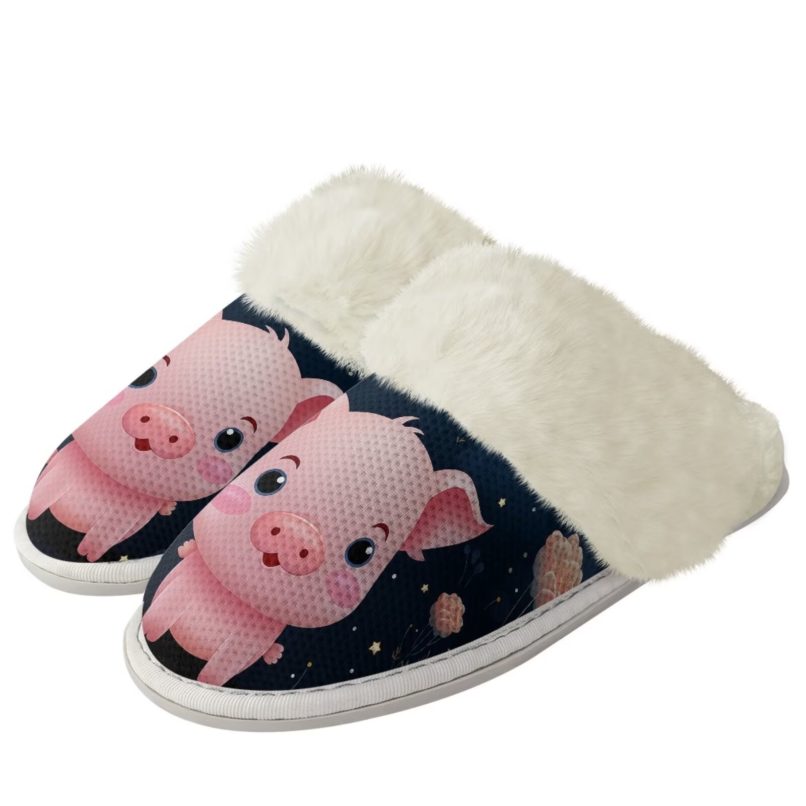 chaqlin Pig Slippers for Women Size 8 Womens Cute Fuzzy Slippers Winter ...