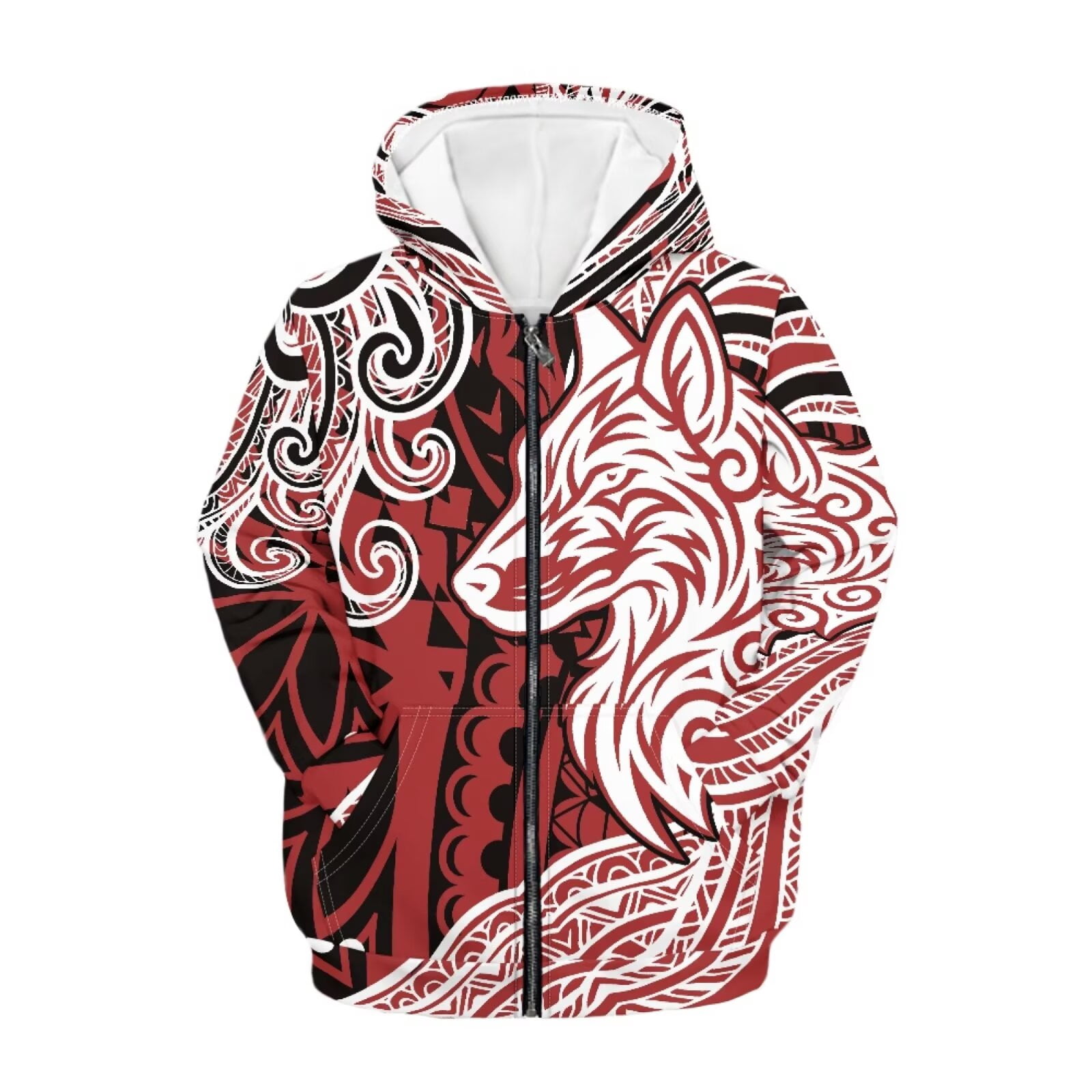 chaqlin Polynesia Wolf Sweatshirts for Boys 6-7 Trendy Y2K Zip up ...