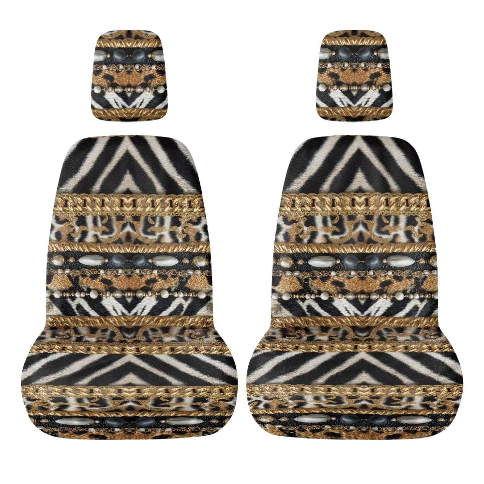 chaqlin Rainbow Leopard Print 2026 Seat Covers UTV Seat Protectors ...