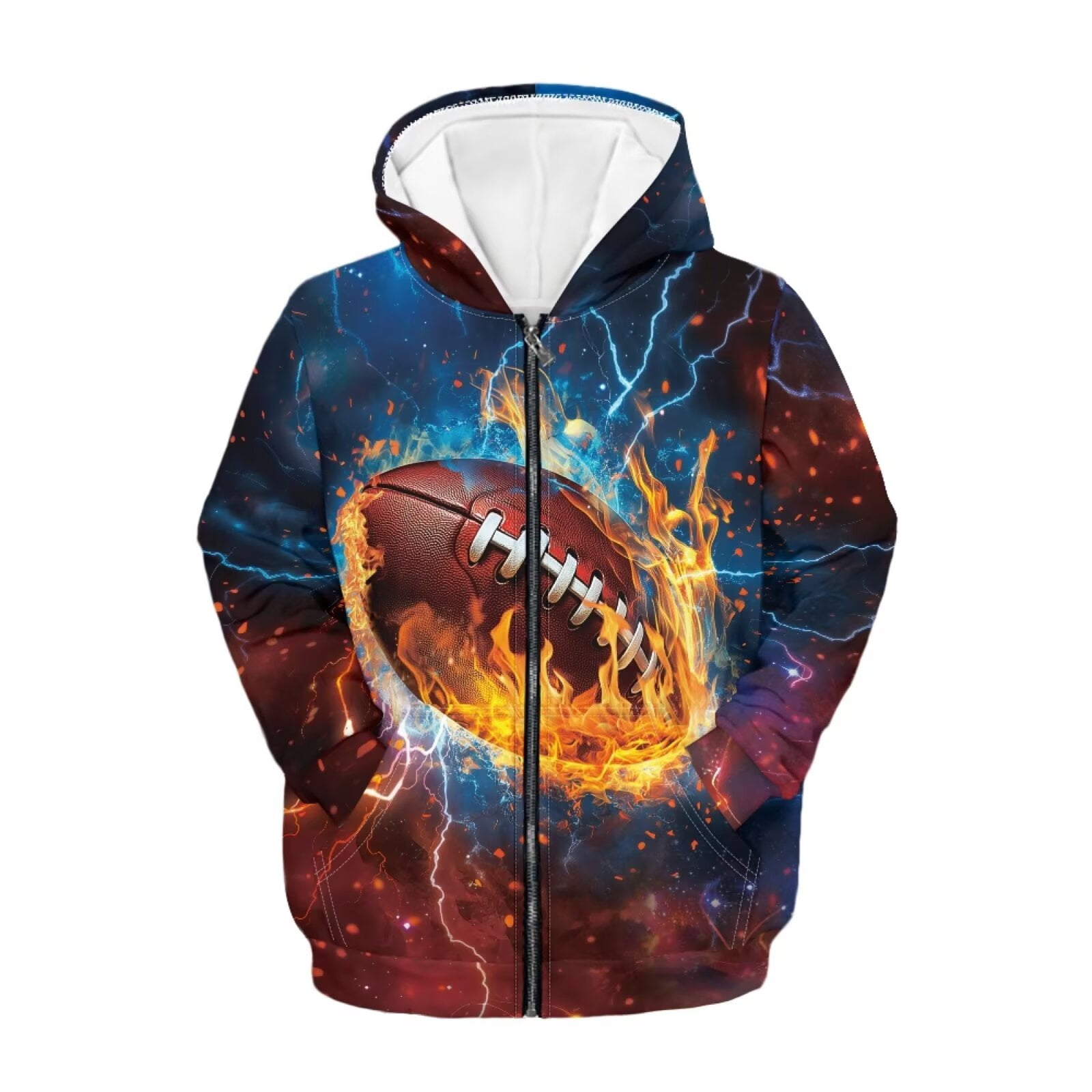 chaqlin Rugby Zip up Hoodies for Boys 8-10 Long Sleeve Hooded ...