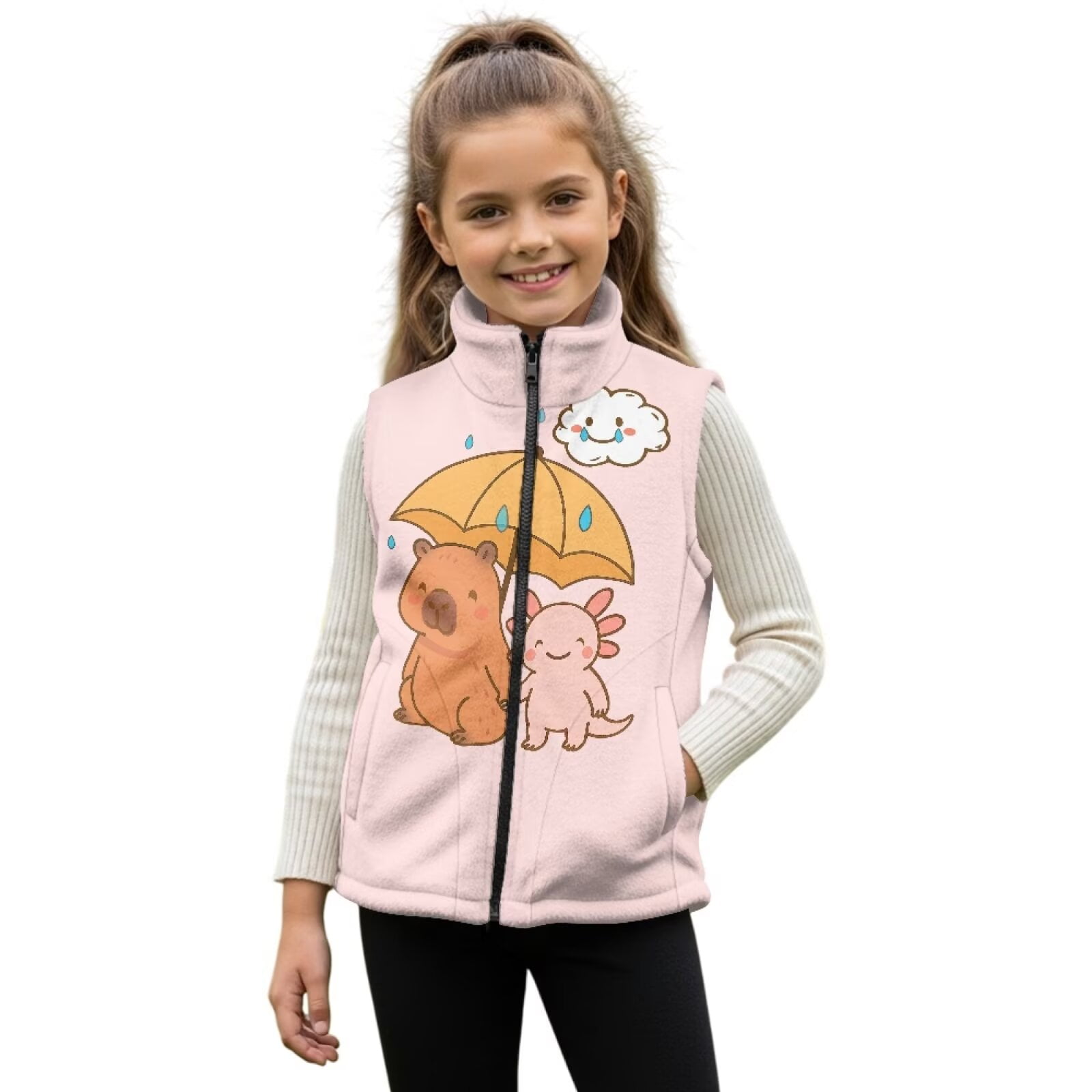 chaqlin Running Horse Outerwear for Girls Boys Trendy Y2K Stand Collar ...