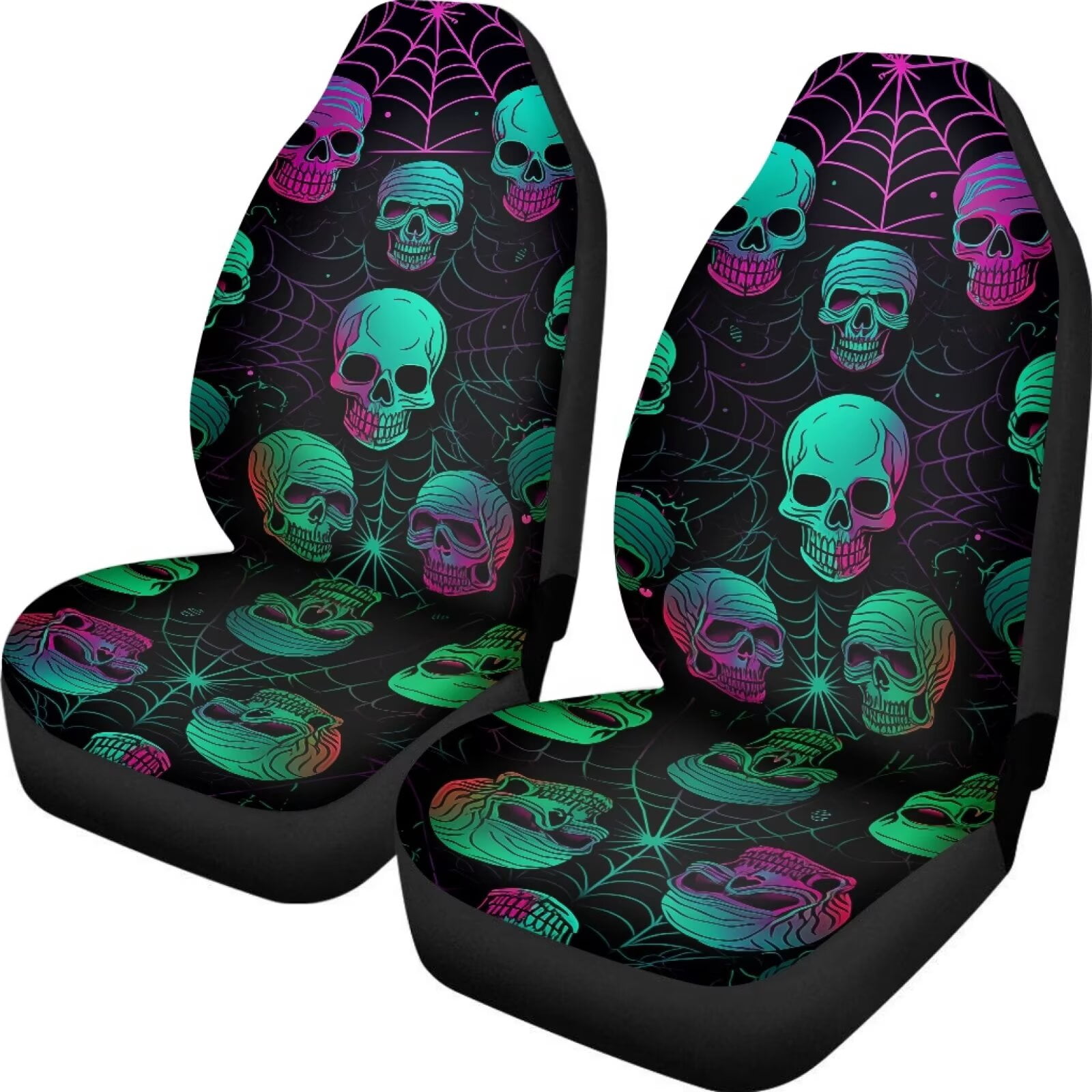 chaqlin Skeleton Car Seat Covers Universal Front Vehicle Seats ...