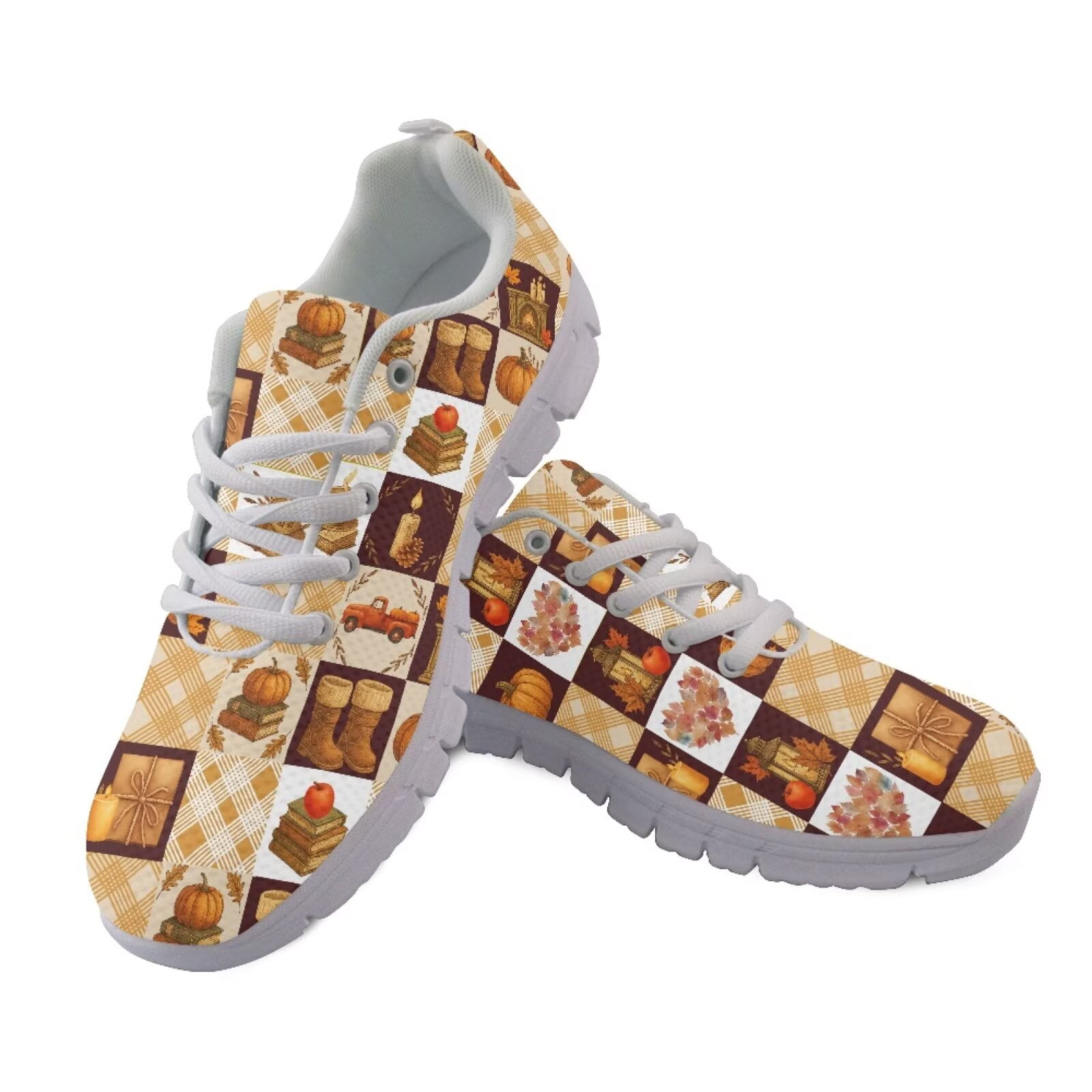 chaqlin Thanksgiving Day Sneakers for Women Size 8 Comfortable Mesh ...