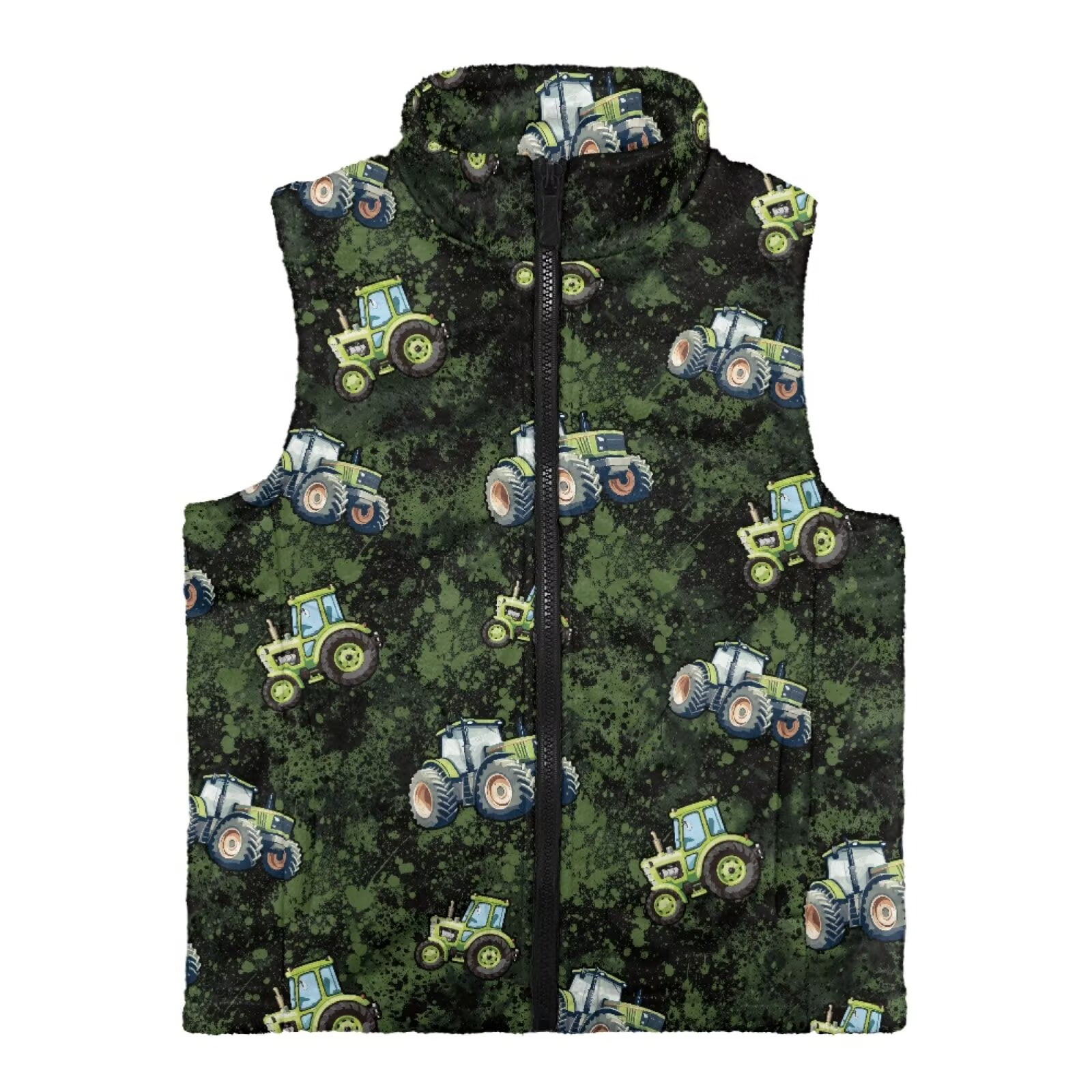 chaqlin Tractor Vest for Boys 2-3 Casual Zip Up Vests Jacket Winter ...