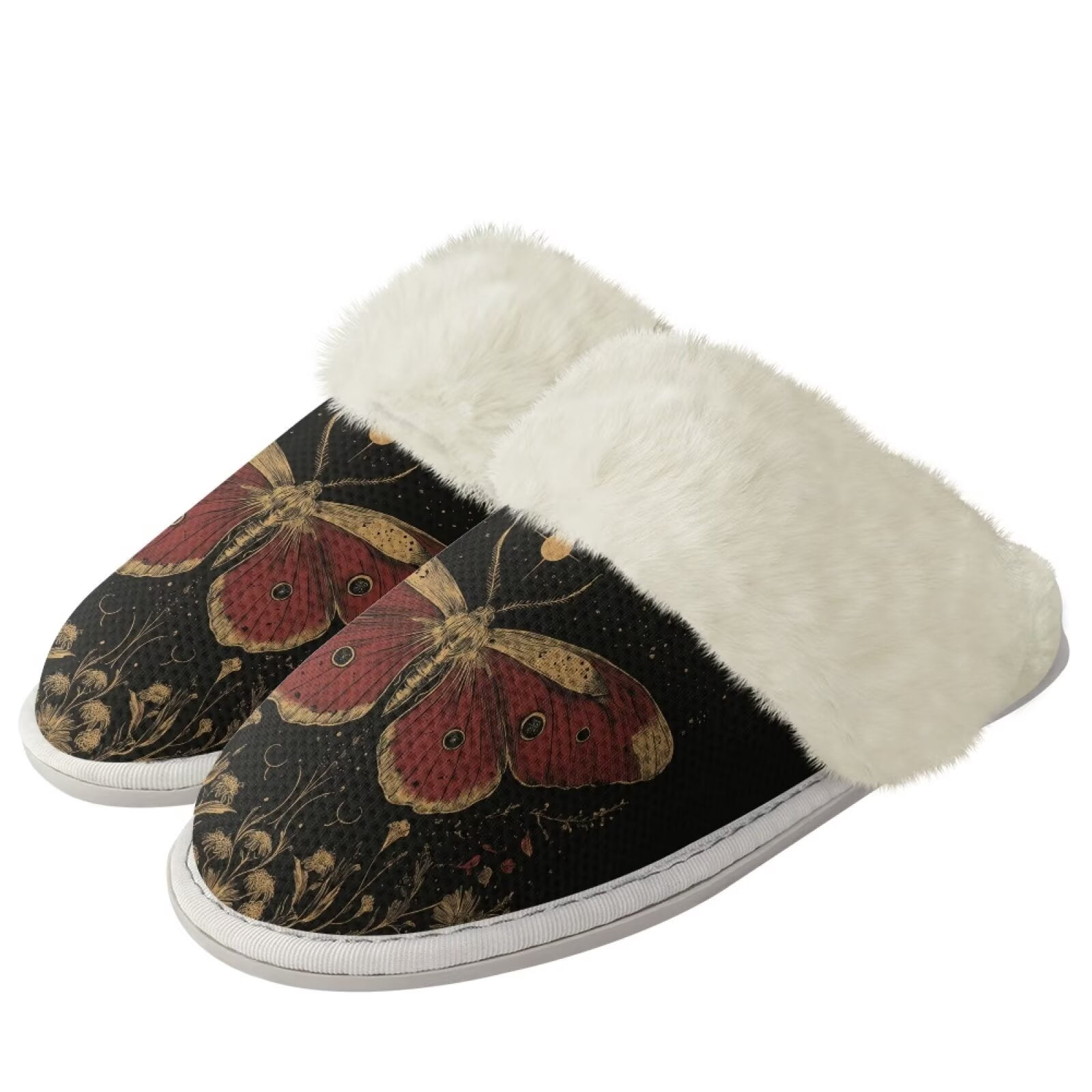 chaqlin Womens Butterfly House Slippers for Women Size 9 Casual Fuzzy ...