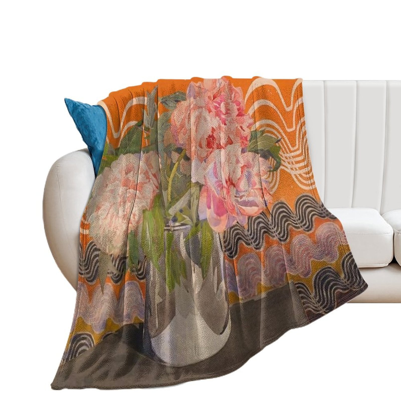 charles Rennie Mackintosh - flowers design Throw Blanket Hair ...