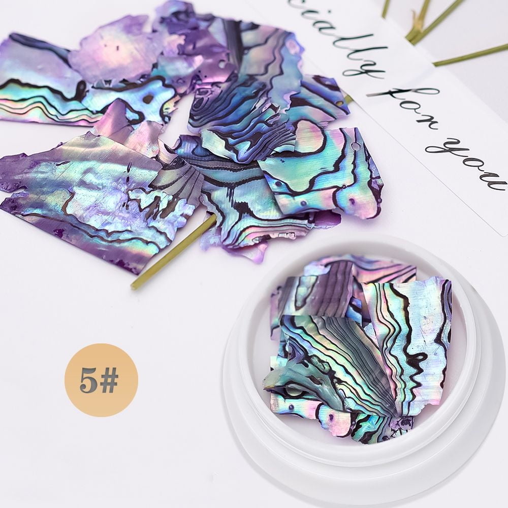 charm manicure natural sea shell nail art slices nail decorations 3d ...