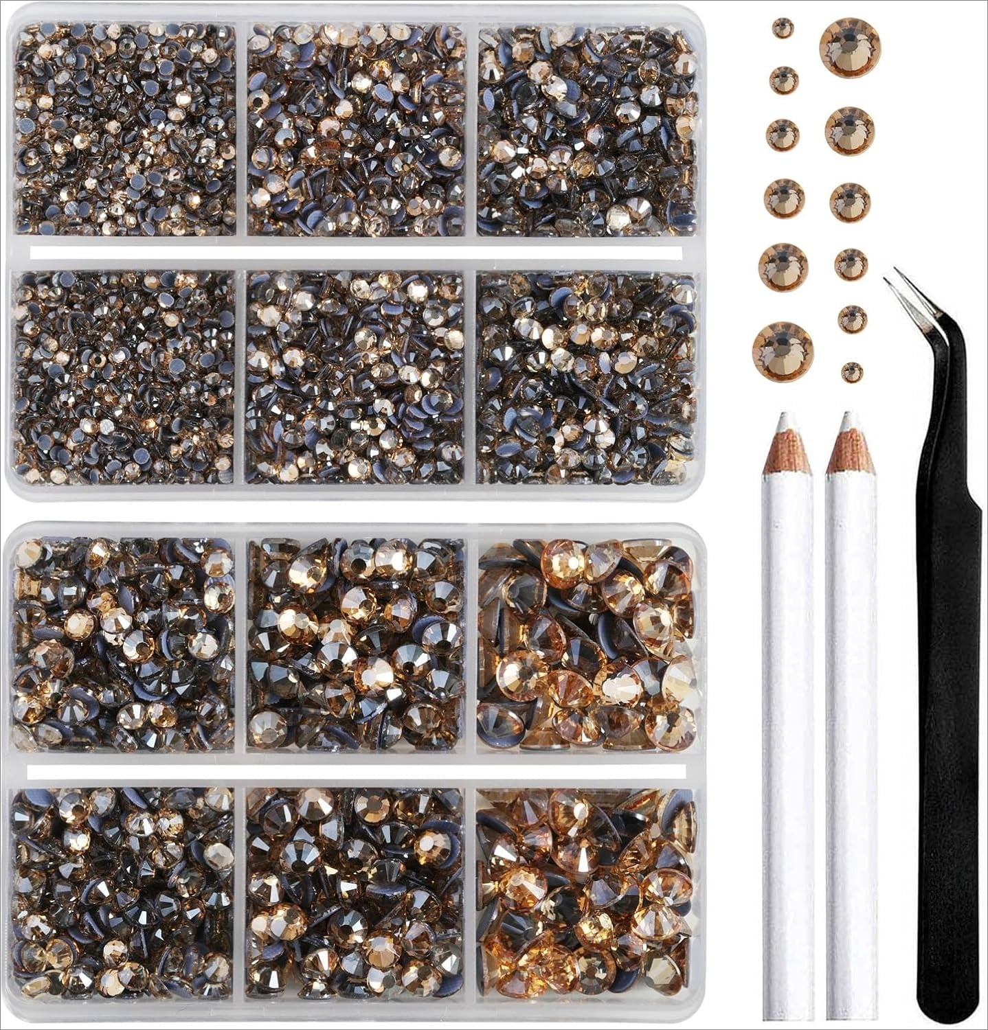 chasenew Hotfix Rhinestones, 6080PCS AB Rhinestones for Clothes Crafts ...