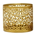 chaungfeng 1PCS Golden Geometric Hollow Out Round Iron Candlestick ...