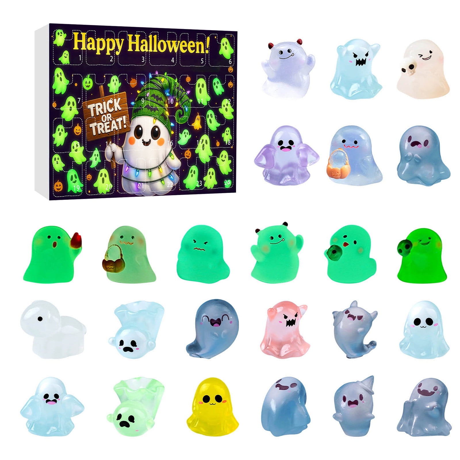 chaungfeng 2025 Halloween Ghost Advent Calendar - 24-Day Countdown with ...