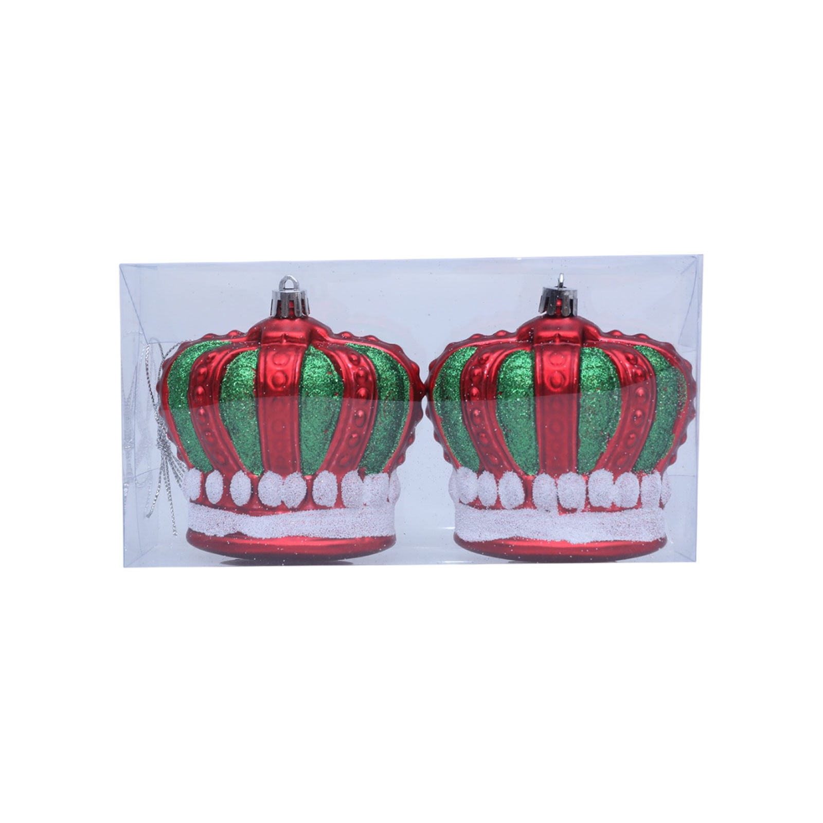 chaungfeng 2PCS Hanging Christmas Tree Decoration, Crown Shape ...