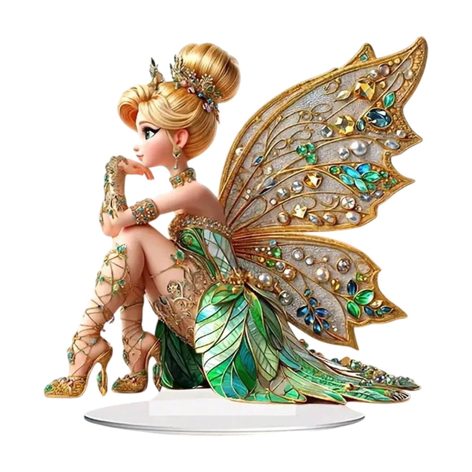 chaungfeng Acrylic Forest Fairy Tabletop Standing Decorative Piece, 2D ...