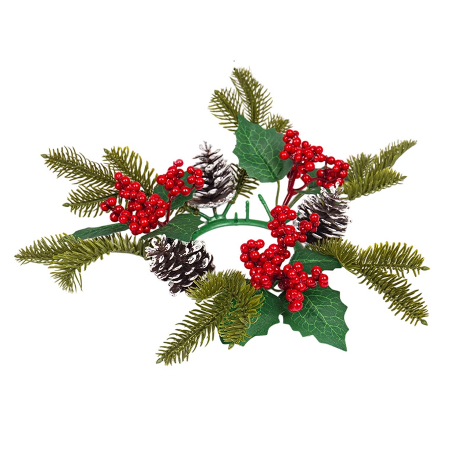 chaungfeng Candle Rings Wreaths Centerpieces: 11 Inch Christmas ...