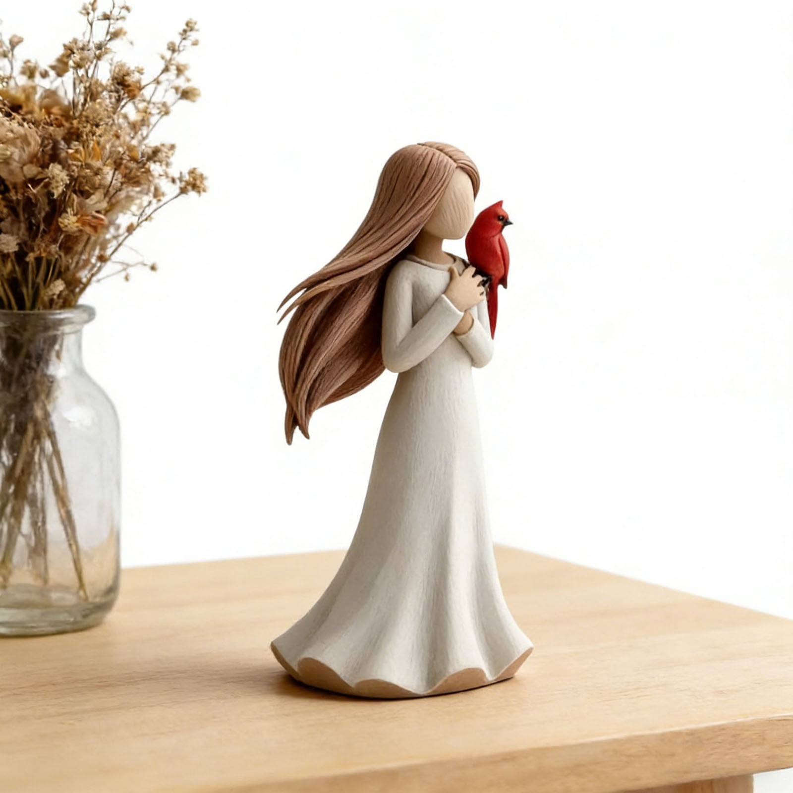 chaungfeng Cardinal Remembrance Love and Serenity Figurine, 5.3 ...