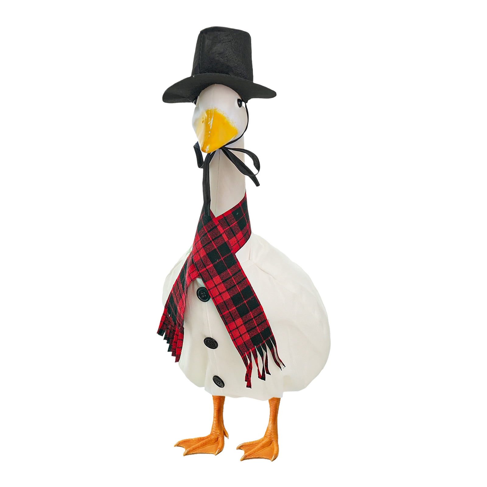 chaungfeng Christmas Snowman Goose Outfit for Lawn Decor, Red Black ...
