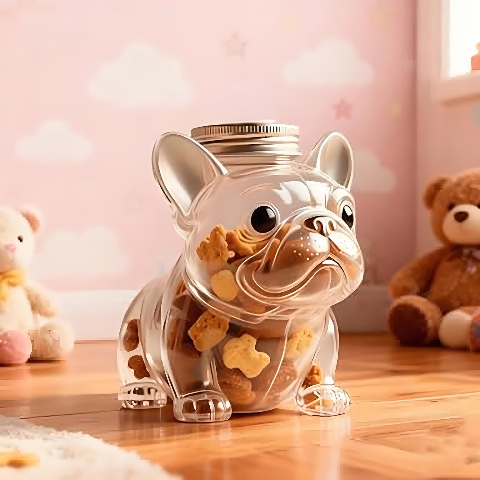chaungfeng Dog Shaped Candy Jar, Cute Airtight Dog Snack Container for ...