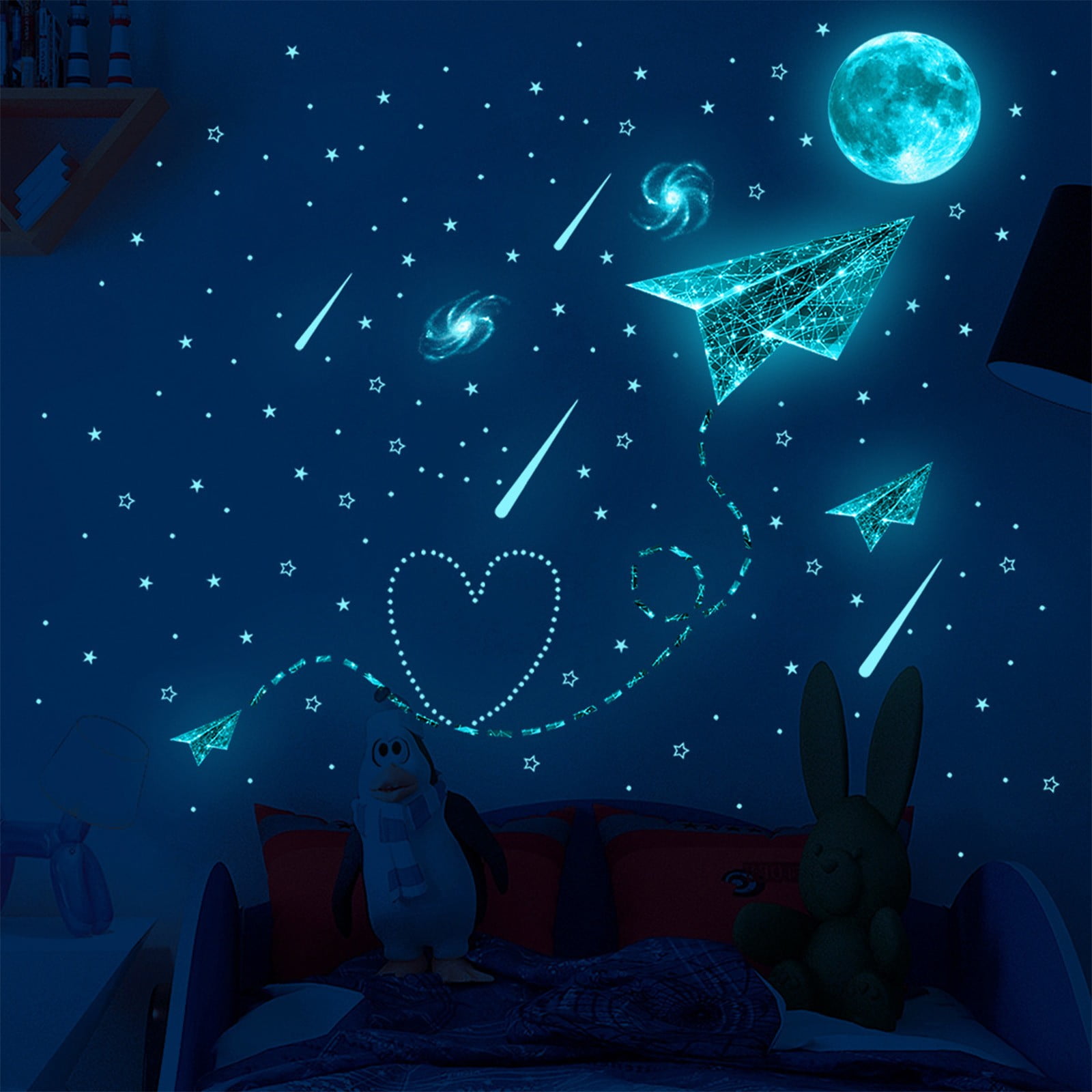 chaungfeng Glow in The Dark Stars for Ceiling - Universe Aircraft ...